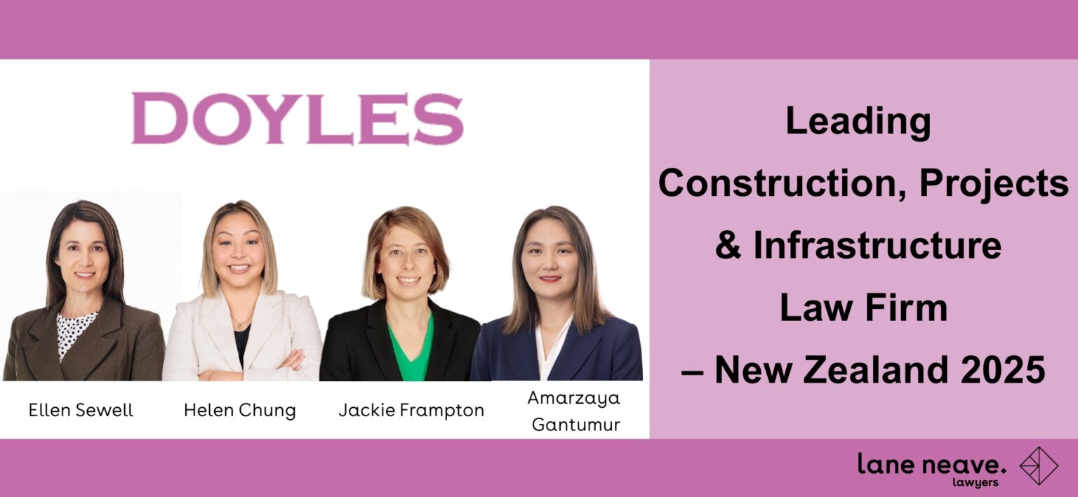 Construction expertise recognised in Doyles Guide - Lane Neave